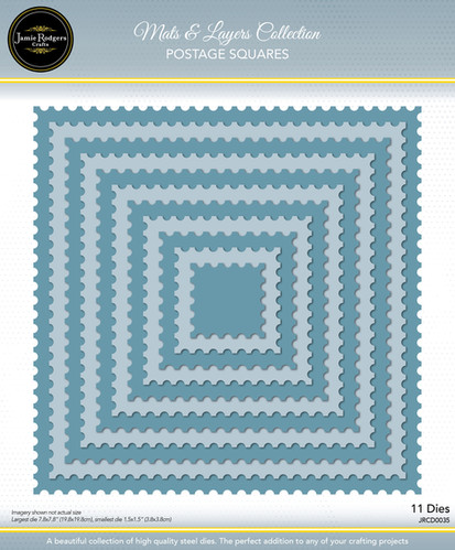 Postage Squares Die Set - Mat & Layers Collection By Jamie Rodgers Crafts | Jamie Rodgers Crafts