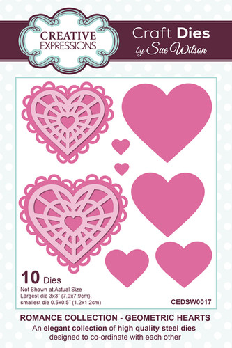 Geometric Hearts – Craft Dies by Sue Wilson - Creative Expressions ...