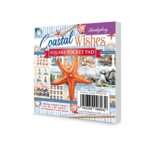Coastal Wishes - Square Pocket Pad By Hunkydory | Craftmania