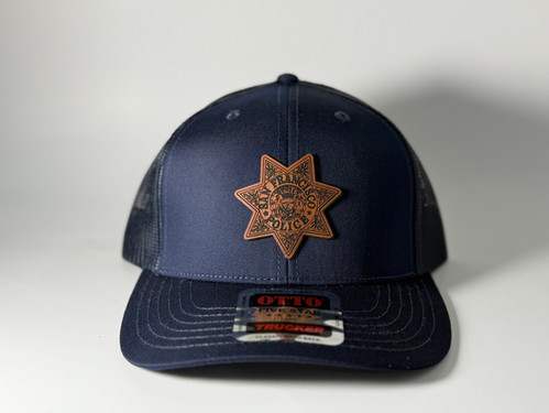 SFPD Leather Patch Snapback Hat | Bay Area Fire Store
