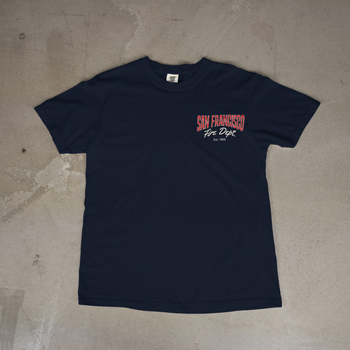 SFFD Embroidered Navy T-Shirt | Bay Area Fire Store