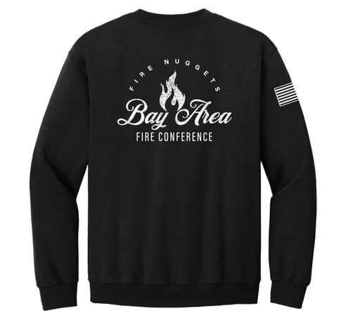 Bay Area Fire Conference Black Crewneck Sweatshirt | Bay Area Fire Store