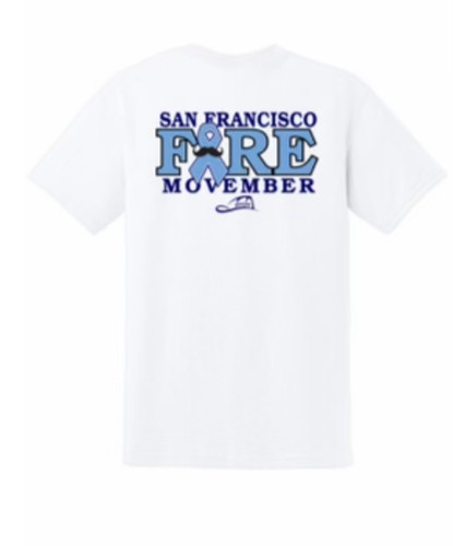 SFFD Movember Fundraiser White Shirt | Bay Area Fire Store