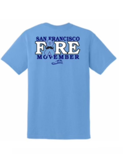 SFFD Movember Fundraiser Blue Shirt | Bay Area Fire Store