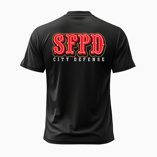 SFPD Saloon Black T-Shirt | Bay Area Fire Store