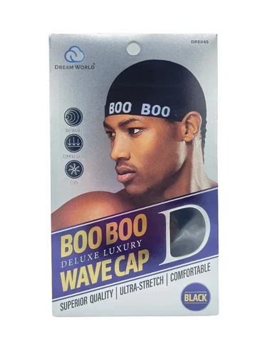 Dream BOO Boo Stocking Wave Builder 360 Waves Cap Black | Ebony Essential