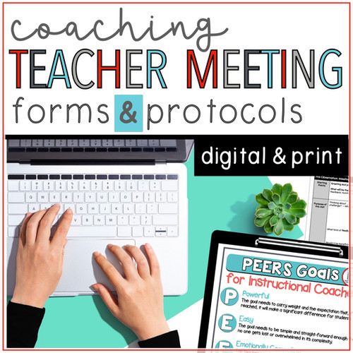 Instructional Coaching Meeting Forms, Templates, & Examples Bundle ...