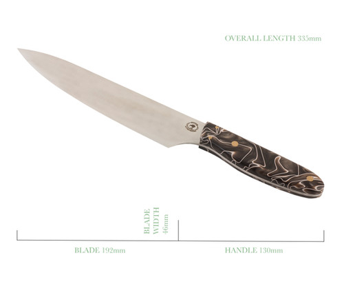Caramel Chocolate French Chef's Knife | Kiwi Blade