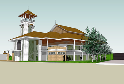 Lukisan Perspektif Surau Baru | alhamdulillah