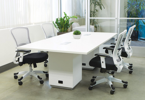 Snazzy Modern Conference Table with Power Built In – 8ft