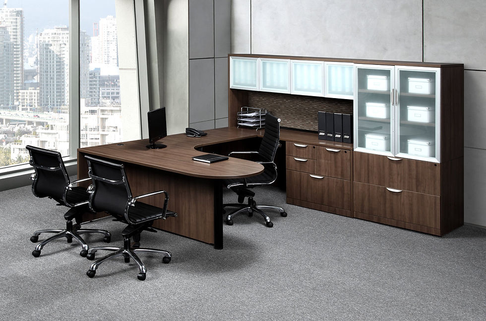 Bullet U Desk and Hutch | Phoenician Office Furniture