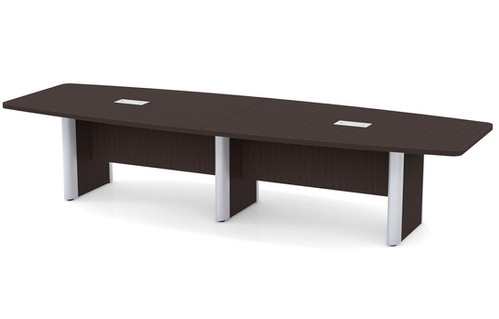 Chic and Clever Modern Conference Table Hides Wires - 12ft