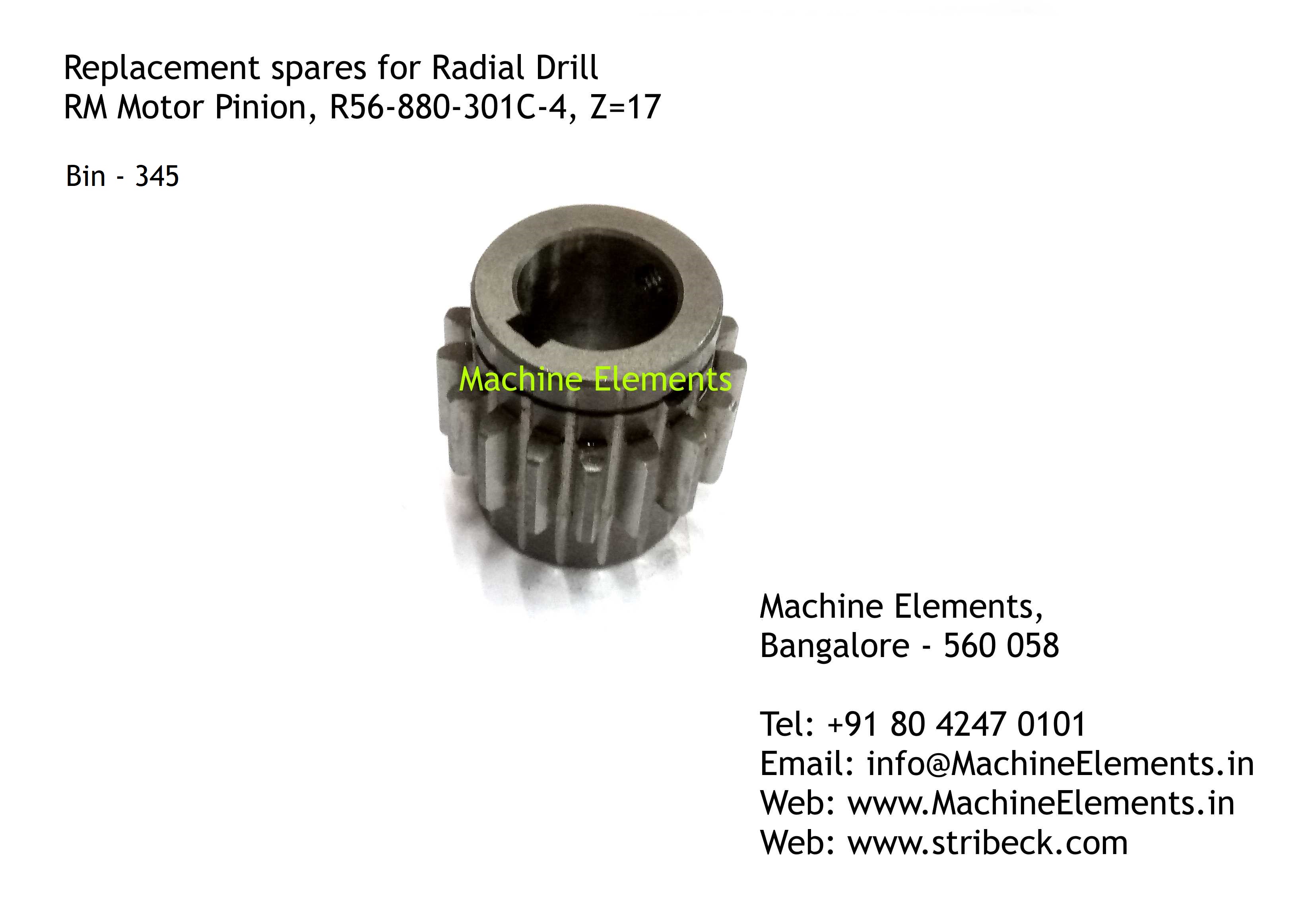 Spares for HMT Radial Drill - RM61 / RM62 / RD63 / RD65 | Machine Elements