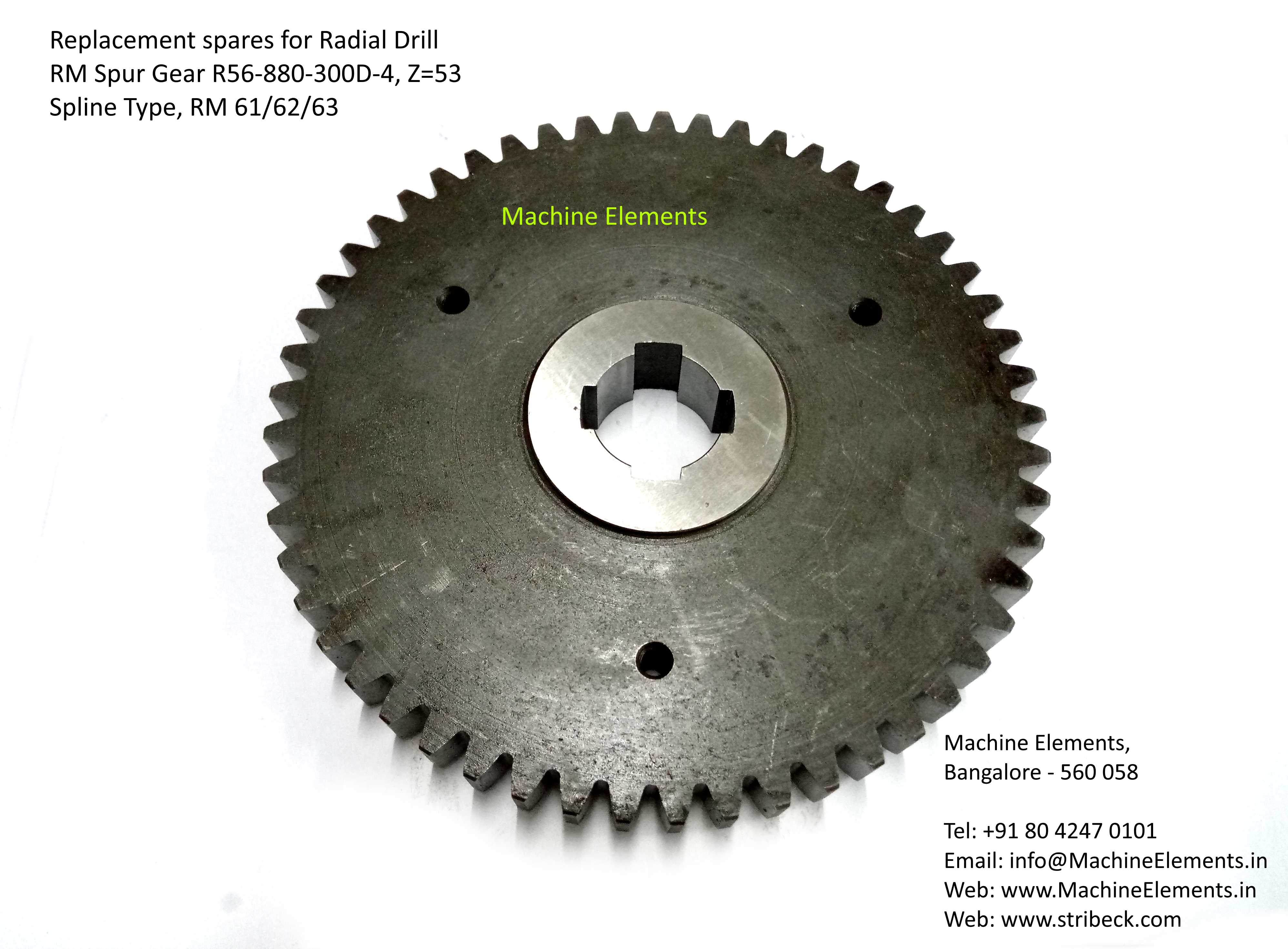 Spares for HMT Radial Drill - RM61 / RM62 / RD63 / RD65 | Machine Elements