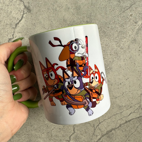 Bluey x Ninja Turtles Ceramic Mug | Ears To You Creation