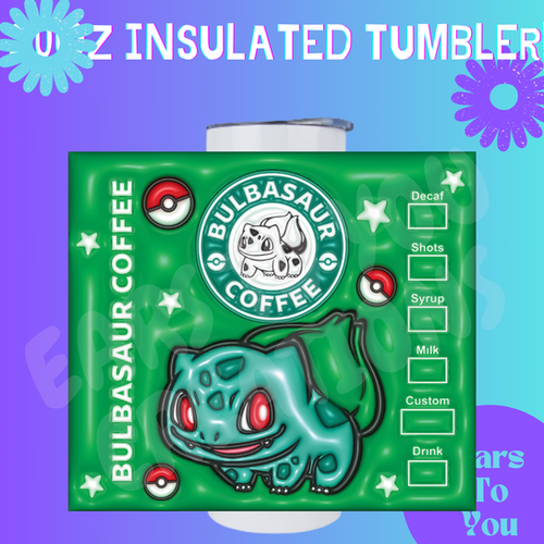 Bulbasaur Puff 20oz Insulated Tumbler | Ears To You Creation