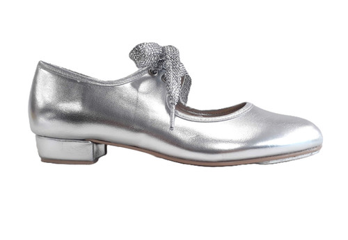 Katz Silver Tie-Tap shoes | Felix Dance & Leisurewear| Littlehampton