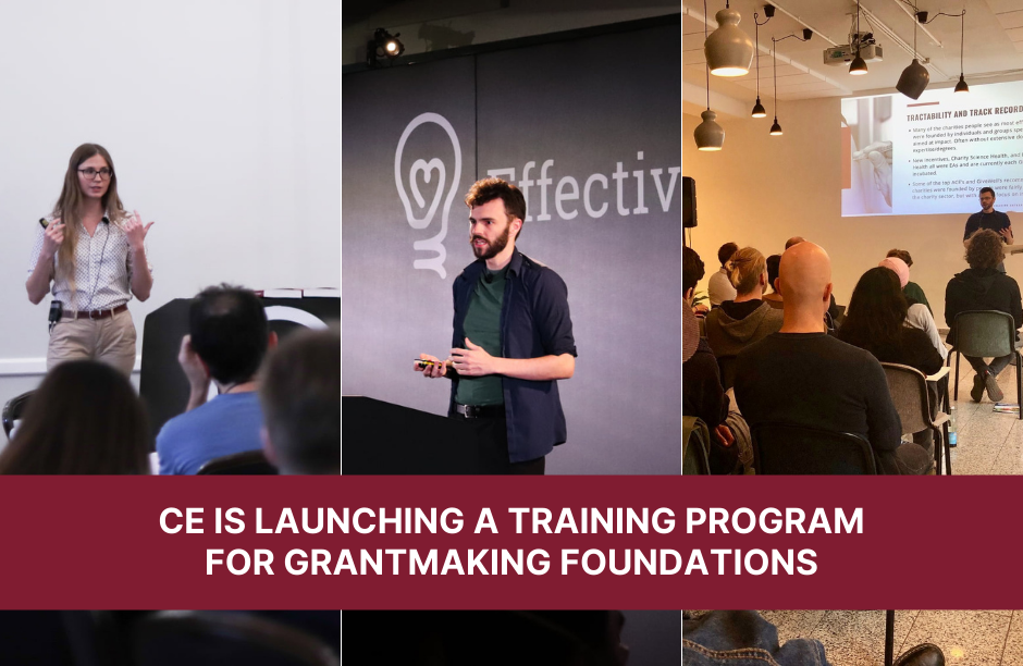 CE Is Launching a Pilot Training Program for Grantmaking Foundations