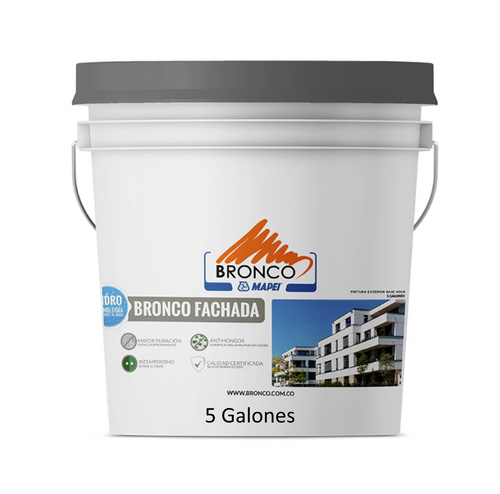 BRONCO FACHADA PINTURA IMPERMEABILIZANTE X 5gal | Distribuciones Imper-Plak
