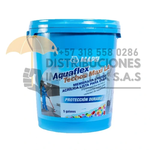 AQUAFLEX TECHOS MAXI L.A. MEMBRANA ACRÍLICA ROJO TEJA X 1 CUÑETE ...