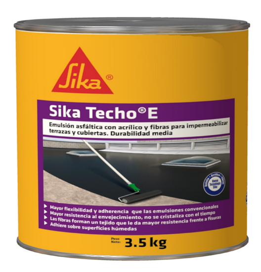 SIKA TECHO E X 3.5 KG. IMPERMEABILIZANTE PARA CUBIERTAS DE CONCRETO ...