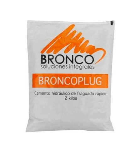 BRONCOPLUG MORTERO PARA SELLAR FILTRACIONES A CHORRO X 2kg ...