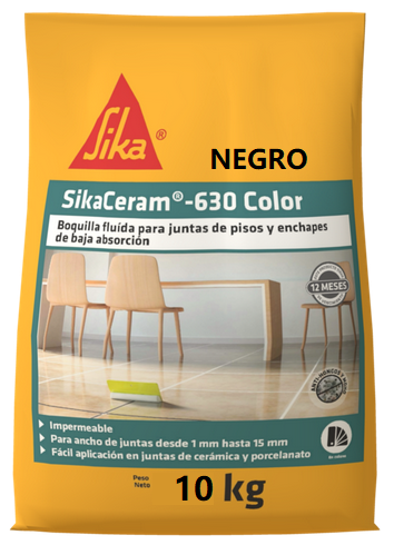 SIKACERAM-630 COLOR NEGRO BOQUILLA PARA FACHADAS X 10kg ...