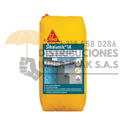 SIKALASTIC-1K GRIS CLARO MORTERO IMPERMEABILIZANTE PARA TANQUES X 18kg ...