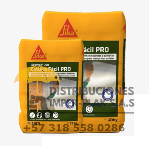 SIKAWALL 250 ESTUKA FÁCIL PRO ESTUCO X 40kg | Distribuciones Imper-Plak