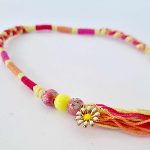 Pink Daisy Dreadlock Wrap | Dreadlocks Society