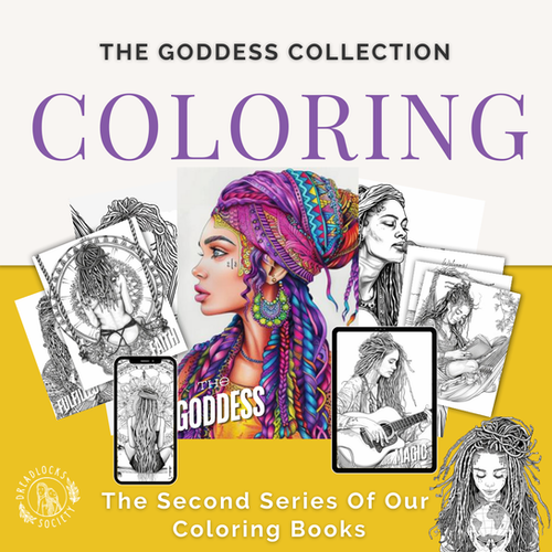 THE GODDESS - Dreadlock Coloring In PDF Book - 30 Printable Pages ...