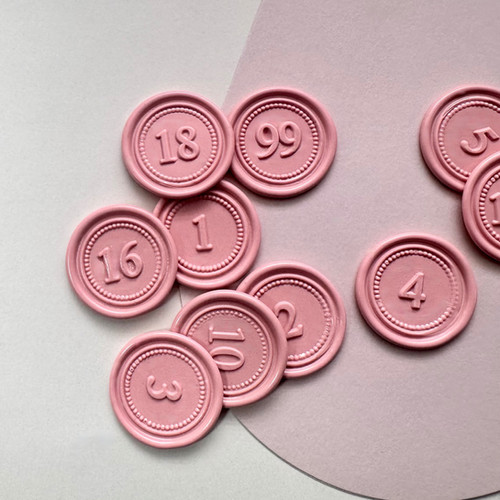 Mix Numbers 1 to 20 - Wax Seal Stickers | Sonya.Love.Creative