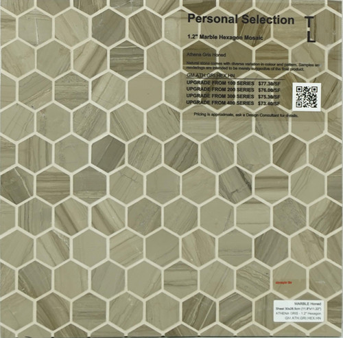 Personal Selection Marble hexagon mosaic athena gris honed | The Lobby