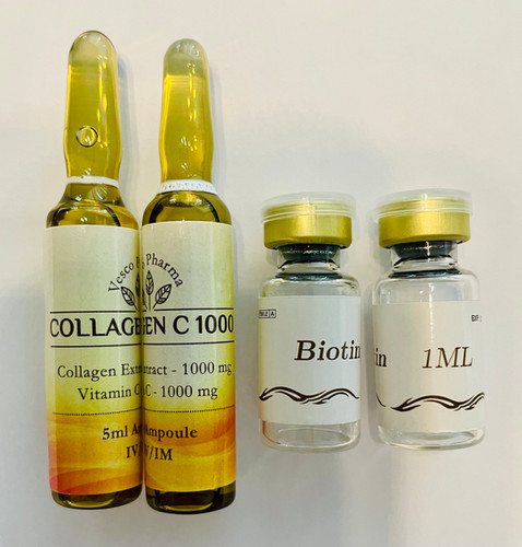 Biotin Platelet Rich Plasma Injection 2x1ml Vials & Collagen C ...