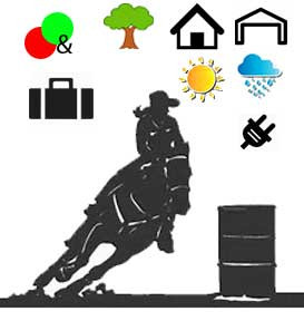 Outdoor Arena Barrel Racing Dual Laser System--Electric/Portable ...