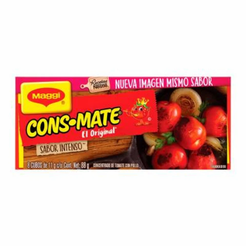 Consomé Maggi Consomate con pollo sabor intenso 8 cubos de 11 g c/u ...