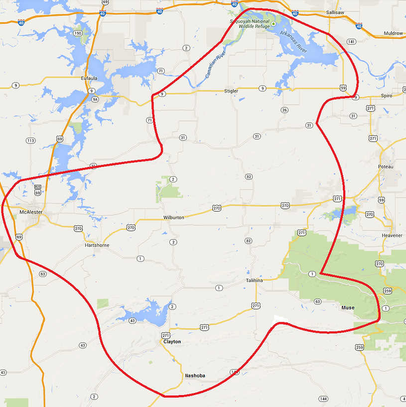 Oklahoma Western Telephone Company Coverage Areas