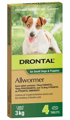Drontal For Small Dogs 4 Tablets | Pet Menu