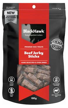 BLACK HAWK Dog Beef Jerky Sticks 100g | Pet Menu