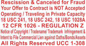 Private Capacity, Rescission Notice, Reservation of Rights Stamp ...