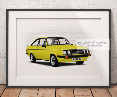 Ford Escort Mk2 RS2000 Art Print | John Hamilton MA
