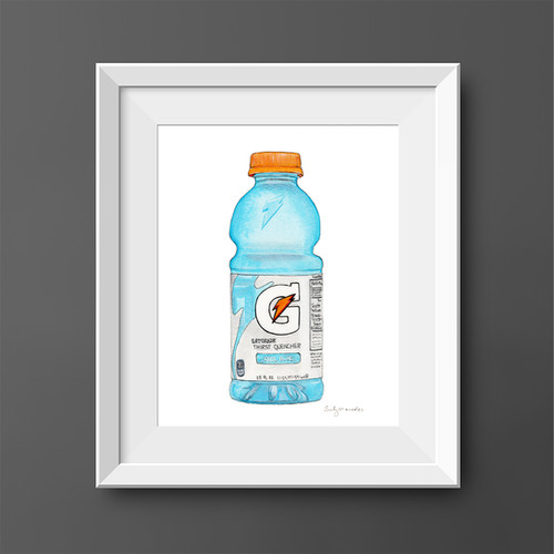 Cool Blue Gatorade *ORIGINAL PAINTING* | emilymercedesart