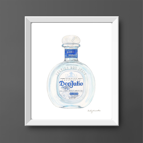 Don Julio Blanco Tequila Bottle *ORIGINAL PAINTING* | emilymercedesart
