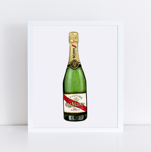 G.H. Mumm Champagne Bottle | emilymercedesart