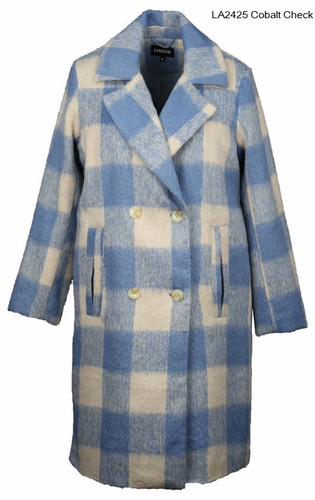 LA2425 Cobalt Check, Rose Violet Check | FINESSE