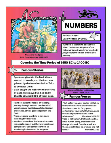 A Summary of Numbers | Bible Charts