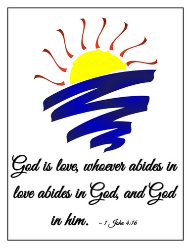 God Is Love / 1 John 4:16 / Printable Wall Décor | Bible Charts