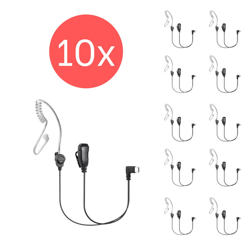 10 Pack - VoicePing PTT Earpiece USB C - Earbuds with PTT Button and ...