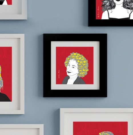 Portrait of Margaret Atwood Painting | Marina Manukian Art