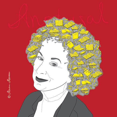 Portrait of Margaret Atwood Painting | Marina Manukian Art